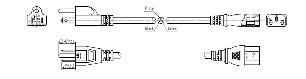 Japan Power Cords | MEGA ELECTRONICS, INC.