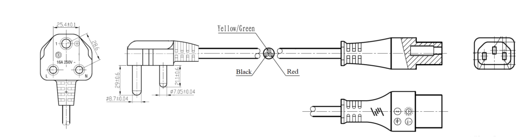 India Power Cords | MEGA ELECTRONICS, INC.