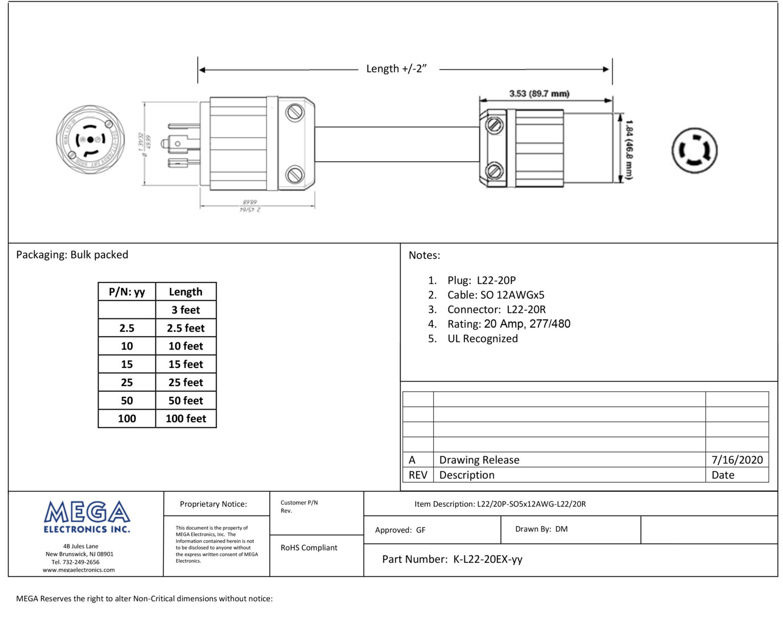 Twist Lock K-L22 | MEGA ELECTRONICS, INC.