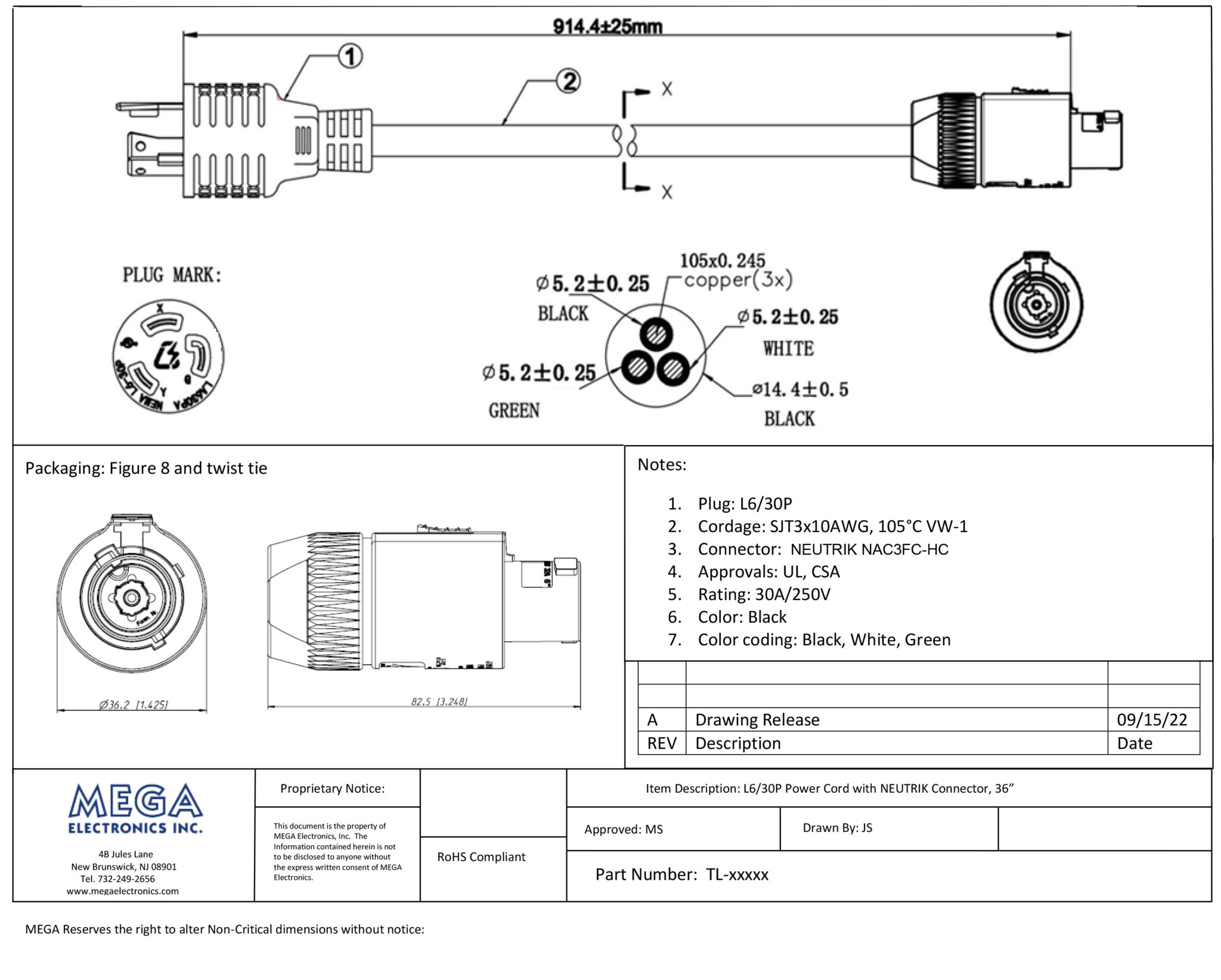 Neutrik PowerCon | MEGA ELECTRONICS, INC.