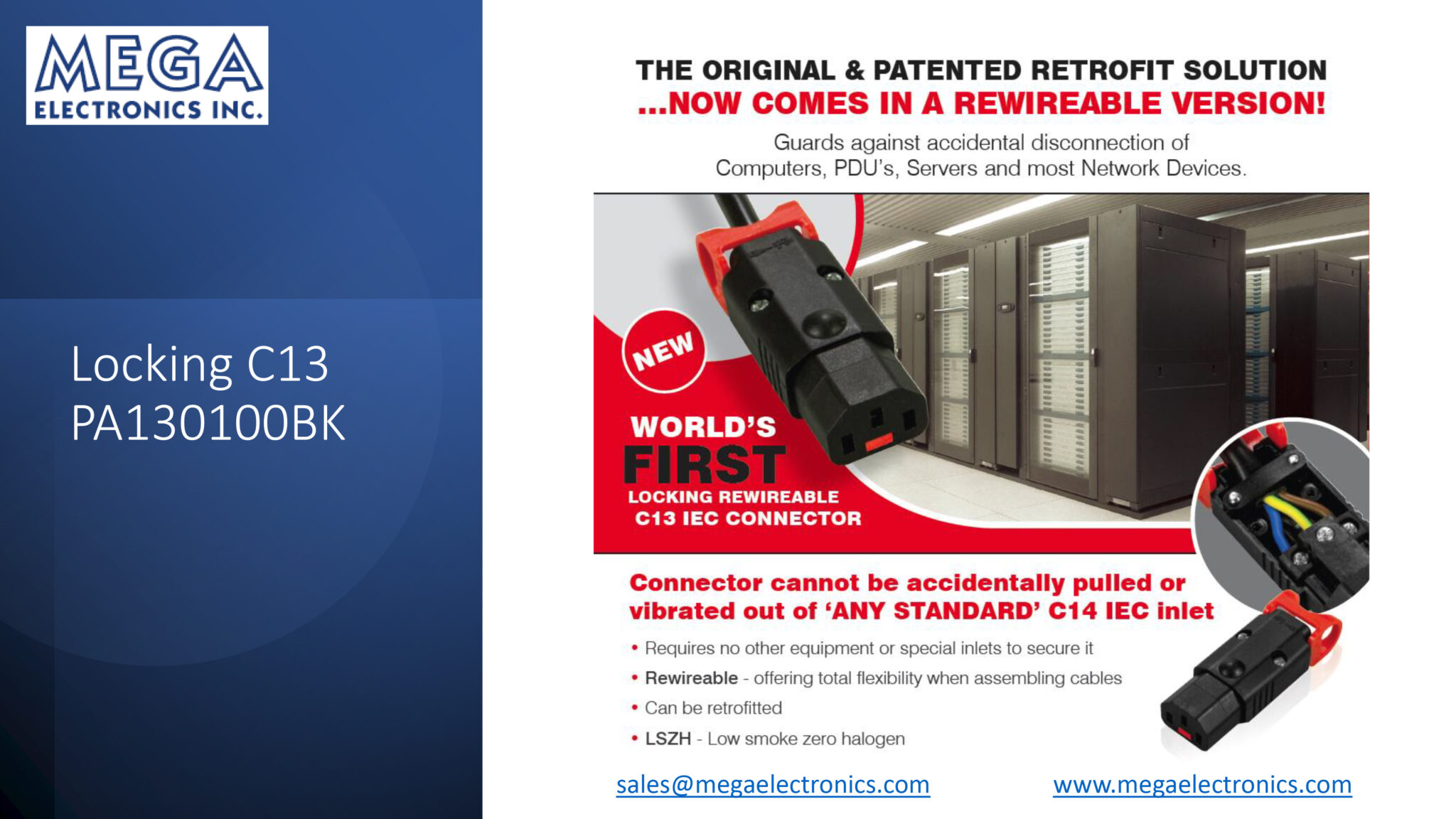 IEC LOCK+ PA130100BK PA135012BK + | MEGA ELECTRONICS, INC.