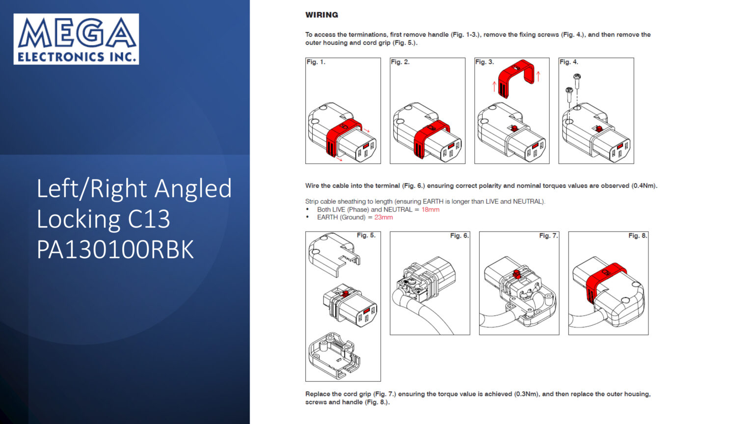 IEC LOCK+ PA130100BK PA135012BK + | MEGA ELECTRONICS, INC.